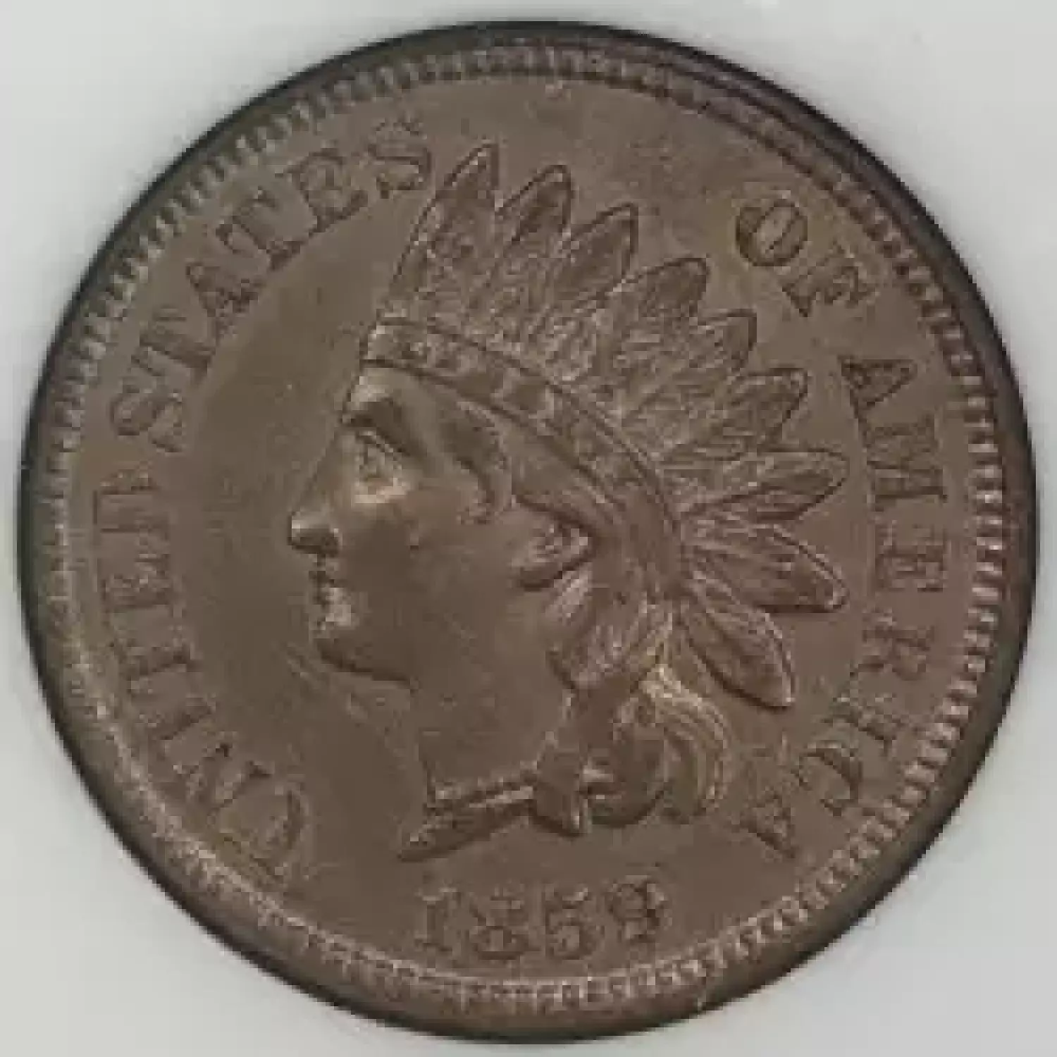 1859 Indian Head Cent ANACS AU-55 - Old Pueblo Coin