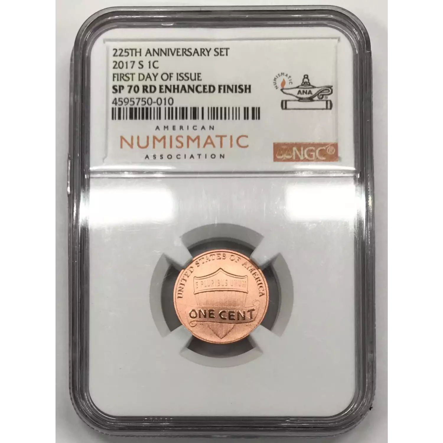 2017-S Lincoln Shield Cent NGC SP-70 RD Enhanced Uncirculated Finish ...