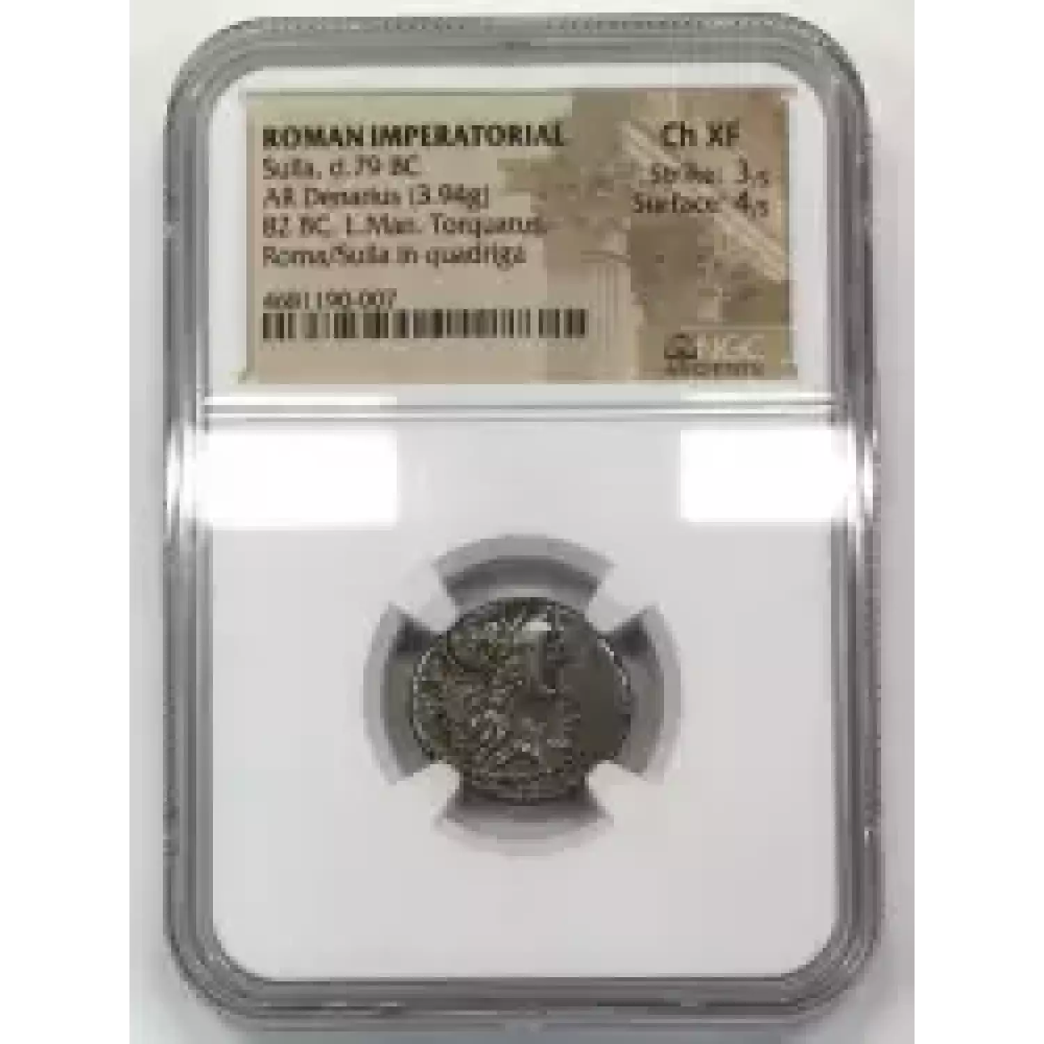 d.79 BC Roman Republic Ancient Coin NGC Ch-XF-Strike:-3/5-Surface:-4/5 ...