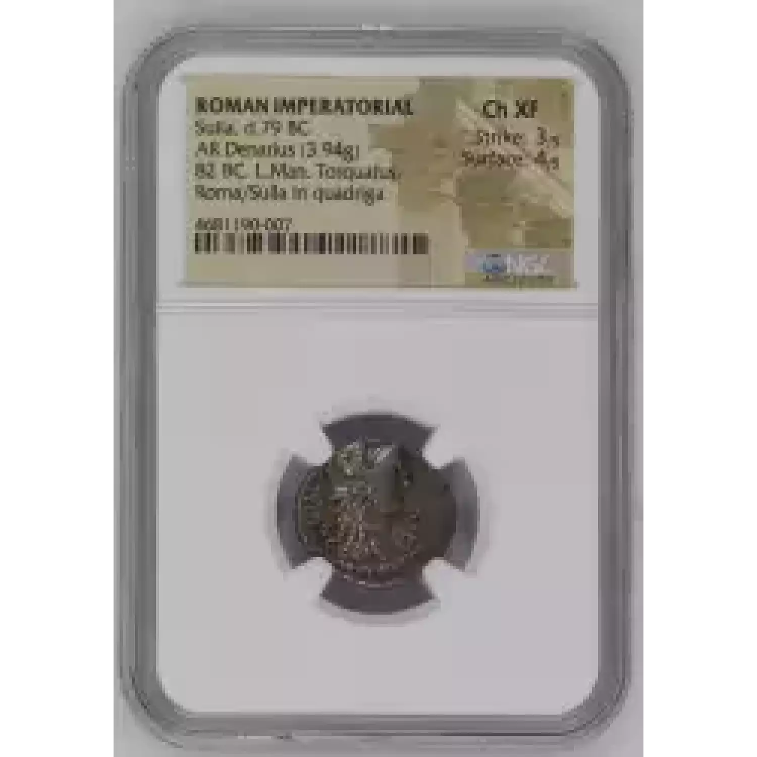 d.79 BC Roman Republic Ancient Coin NGC Ch-XF-Strike:-3/5-Surface:-4/5 ...