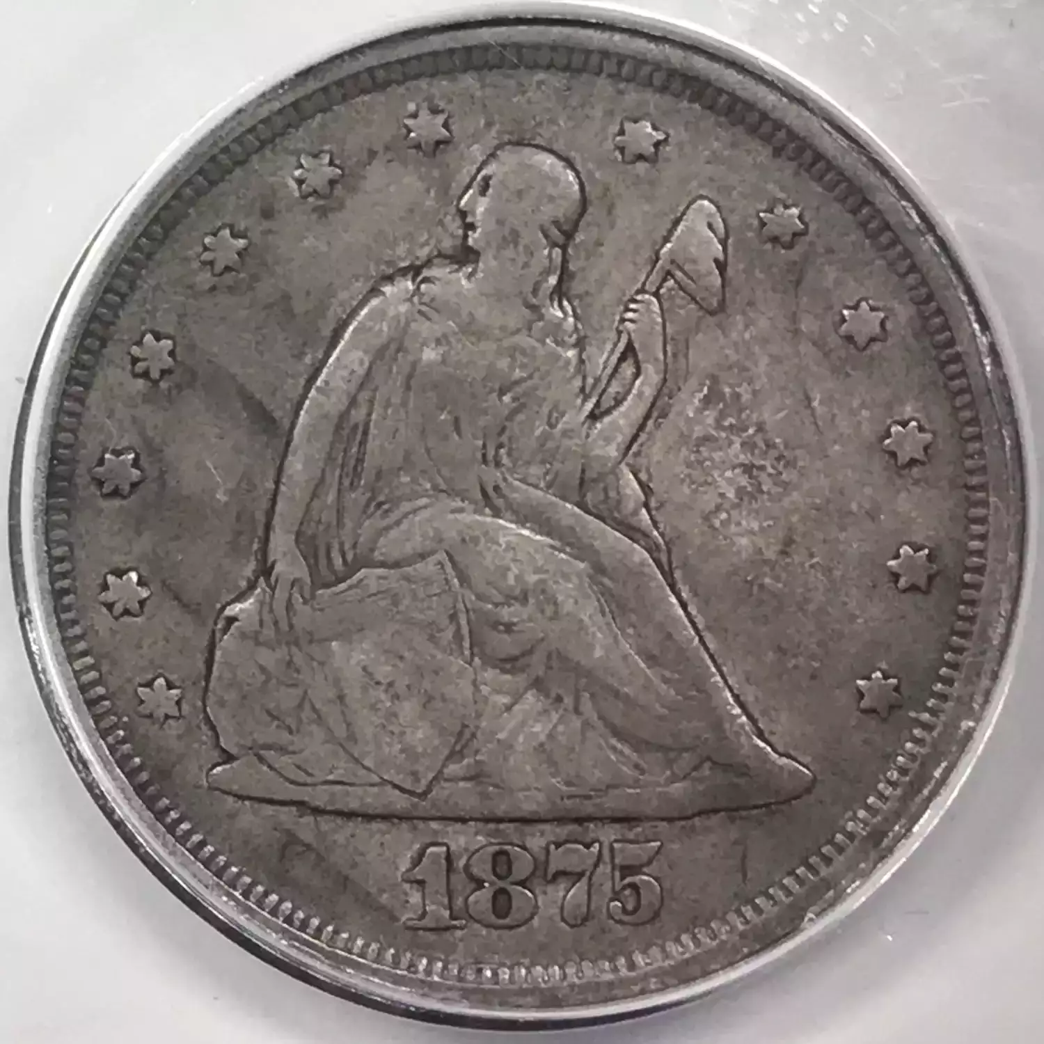 1875-S Seated Liberty Twenty Cent Piece (20c) ANACS VF-20 S/S MPD-002 ...