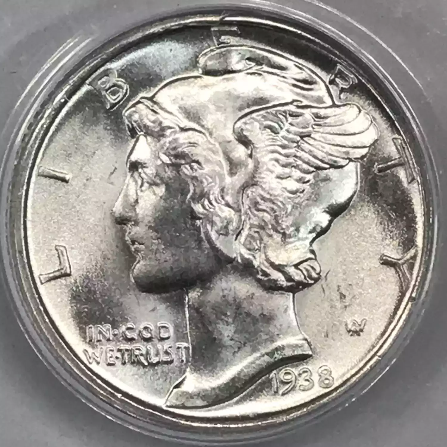 1938-D Roosevelt Dime ANACS MS-65 FB - Old Pueblo Coin